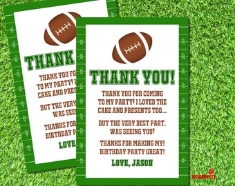 Football thank you | Etsy