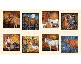 Cow fabric panels | Etsy