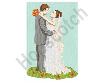 Bride to Be with engagement ring machine embroidery design in