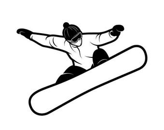 Snowboarding clipart | Etsy