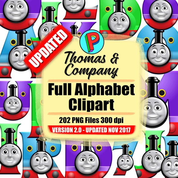 Thomas and Company Full Alphabet Clipart 202 png files 300