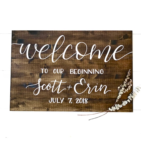 Wedding Welcome Sign 24x36 welcome to our