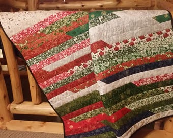 Christmas lap quilt | Etsy