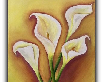 Calla lily painting | Etsy