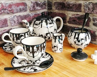 Goth tea set | Etsy