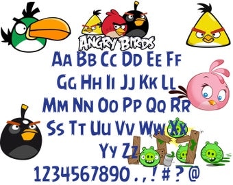 Angry birds svg file | Etsy