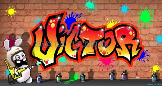 Victor Graffiti Decal wall decal canvas poster