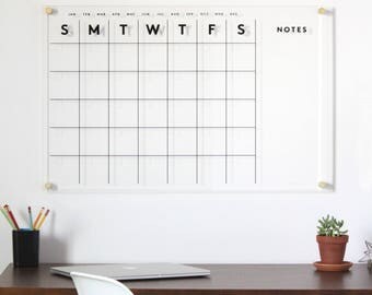 Wall calendar dry erase | Etsy