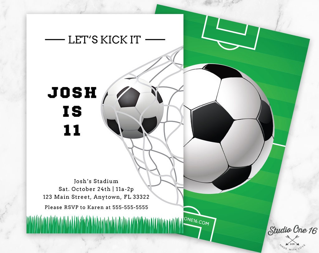 Culturavagabonda Soccer Birthday Invitations