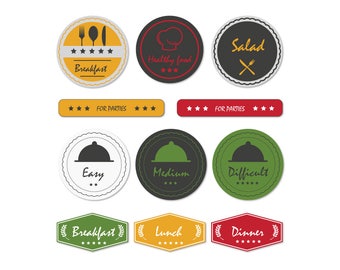 Cookbook label | Etsy