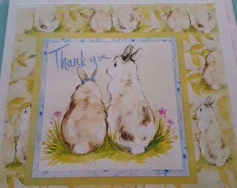 Personalized Easter Bunny Card Printable PDF