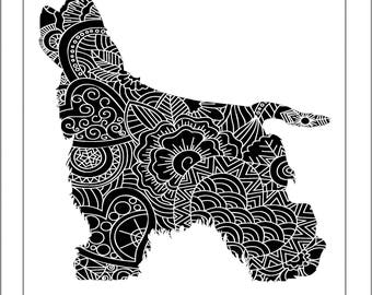 Cocker spaniel svg | Etsy