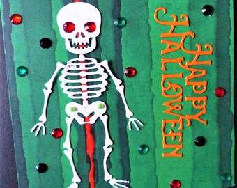 Skeleton card | Etsy