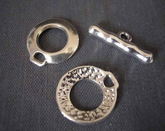 Round Lined Toggle in Sterling Silver 57A/B