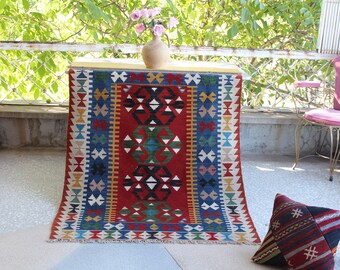 Blue kilim rug | Etsy