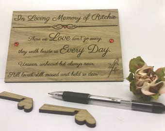 Memory plaque | Etsy