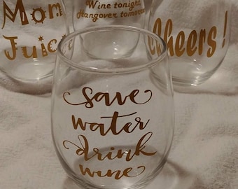 Wine glass sayings | Etsy