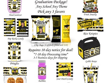 Graduation chip bags | Etsy