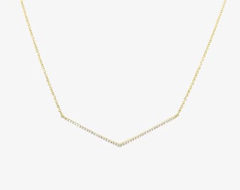 V shaped necklace | Etsy