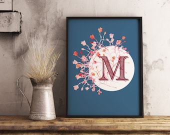 Letter m print | Etsy