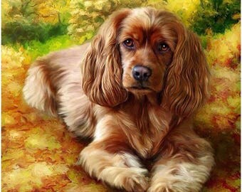 Paint by number dog | Etsy