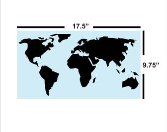 World map stencil | Etsy