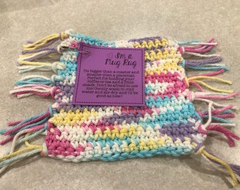 Crochet mug rug | Etsy
