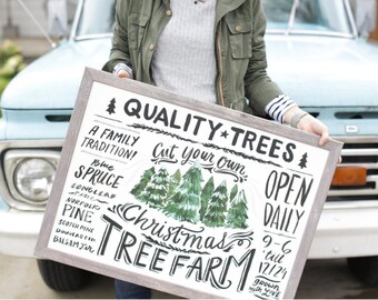 Tree farm sign | Etsy