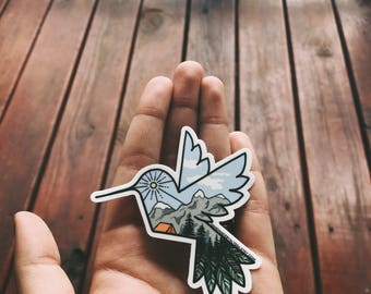 Hummingbird sticker | Etsy