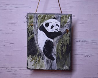 Panda painting | Etsy