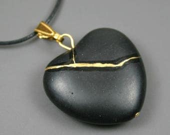 Kintsugi heart | Etsy