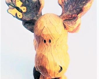 Wood moose | Etsy