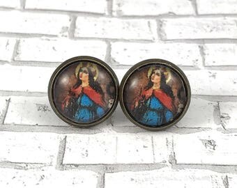 Catholic earrings | Etsy