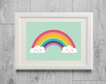 Rainbow poster | Etsy
