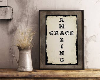 Amazing grace print | Etsy