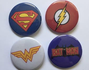 Superhero button | Etsy