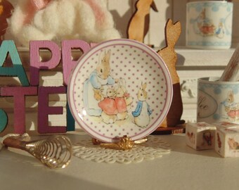 Tea Time for Peter Rabbit Dollhouse Miniature Mug & Saucer