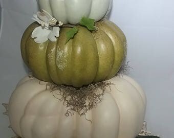 Stacked pumpkins | Etsy