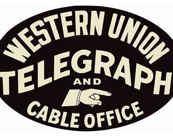 Western union sign | Etsy