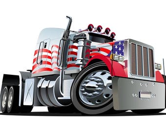 Semi truck decal | Etsy