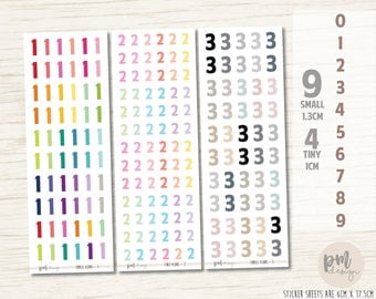 Small number sticker | Etsy