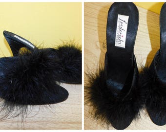 Vintage FREDERICKS of HOLLYWOOD Marabou Feather Boudoir