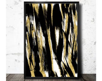 Black and gold art | Etsy