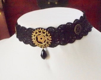 Steampunk choker | Etsy