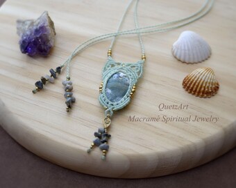 Macramé Spiritual Jewelry & Healing Crystals by QuetzArt on Etsy