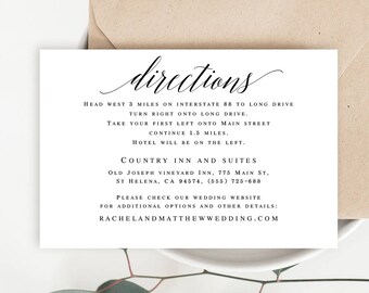 Direction card | Etsy