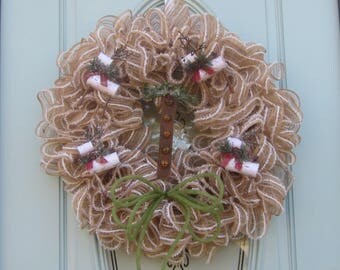 Reindeer wreath | Etsy