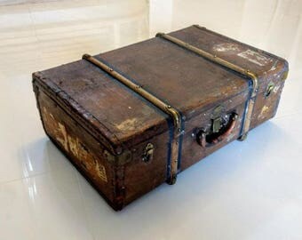 Antique suitcase | Etsy