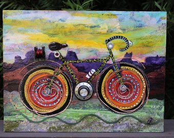 Bicycle painting | Etsy