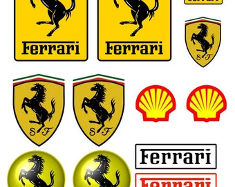 Ferrari sticker | Etsy